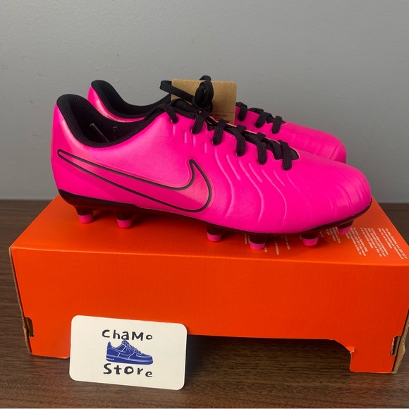 Nike | Shoes | Nike Jr Tiempo Legend Club Fgmg Pink Black Soccer Cleats ...